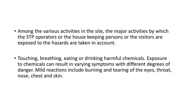 hazard in STP.pptx | Indoor Environmental Quality | Home & Garden