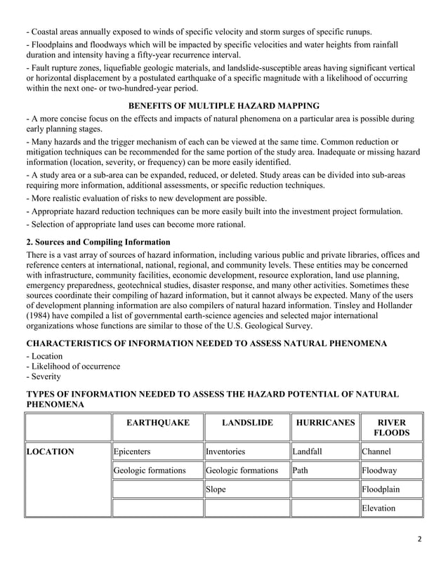 Hazard mapping | PDF | Geography | Science