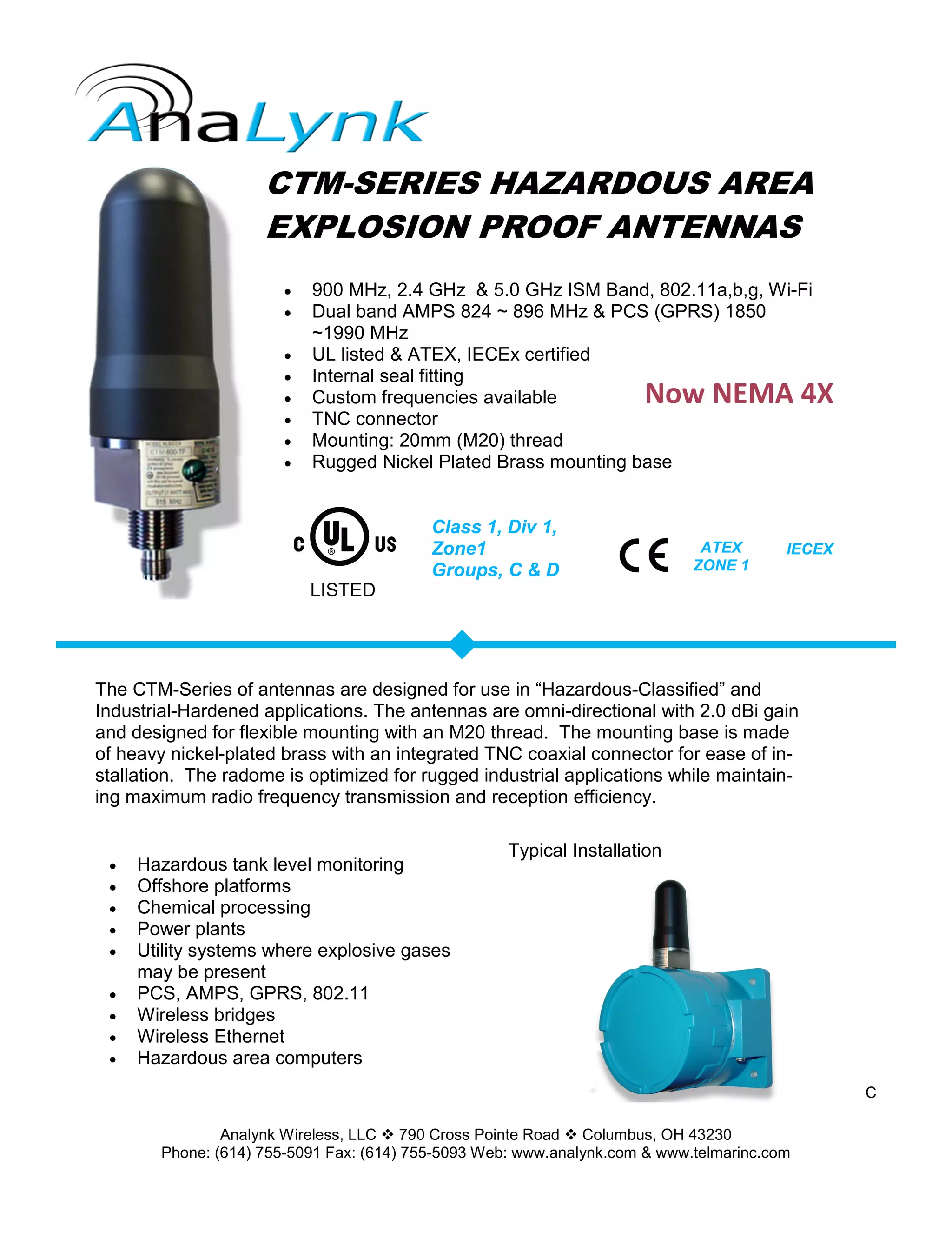 Industrial Wireless Communications - Hazardous Area Antennas | PDF