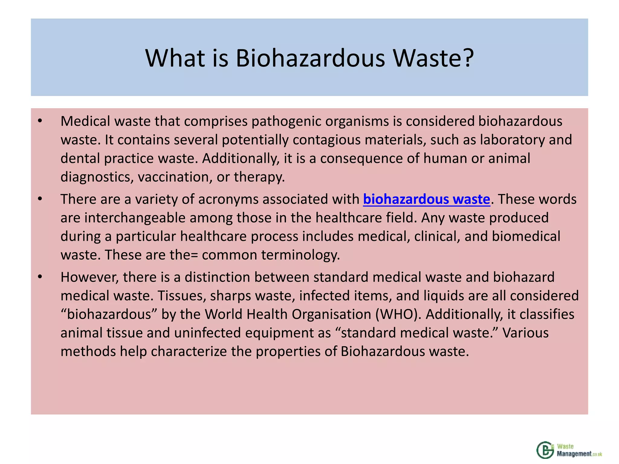 Hazardous and Biohazardous Waste-What’s the Difference Hazardous and | PPTX