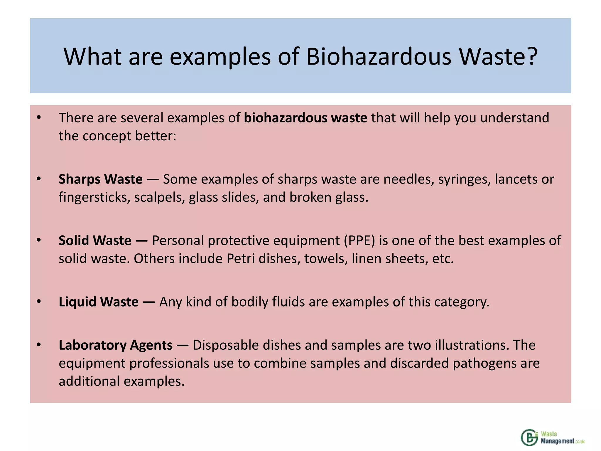 Hazardous and Biohazardous Waste-What’s the Difference Hazardous and | PPTX