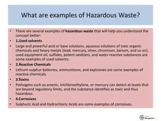Hazardous and Biohazardous Waste-What’s the Difference Hazardous and | PPTX