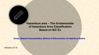 Hazardous area module- Zones, Method of Determination of Hazardous area ...