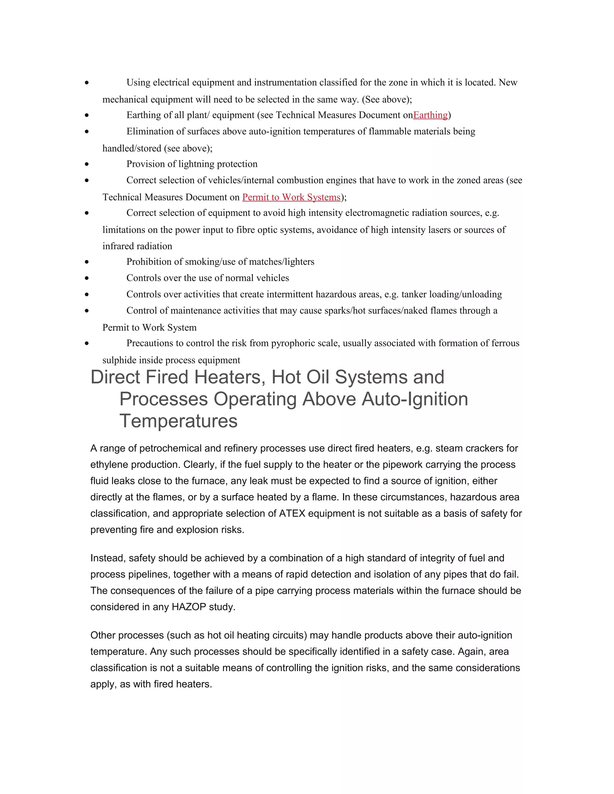 Hazardous area classification and control of ignition sources | DOC
