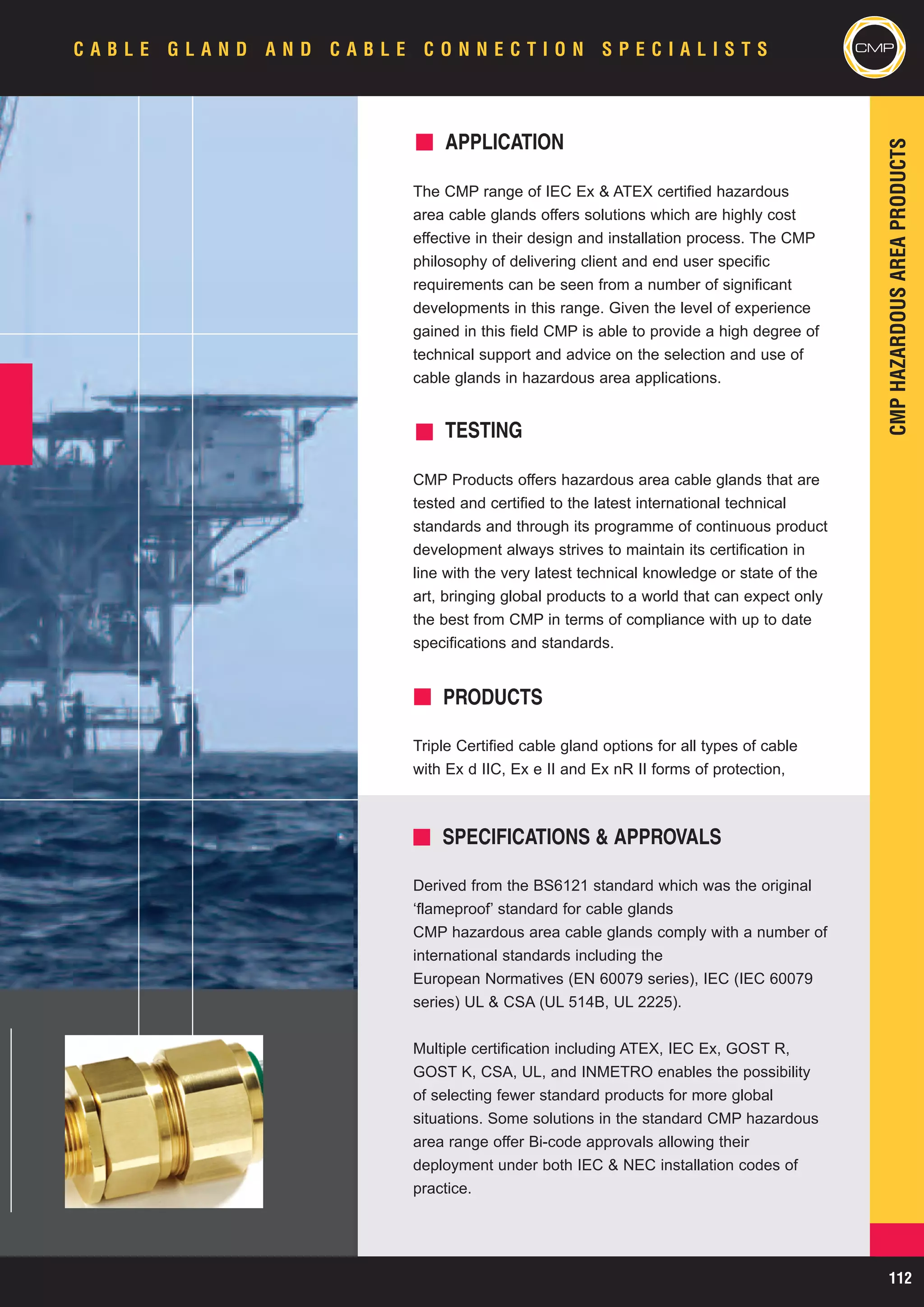 CMP Cable Glands - Hazardous Area Zones 1, 2, 21, 22 Flameproof (ATEX) Glands | PDF