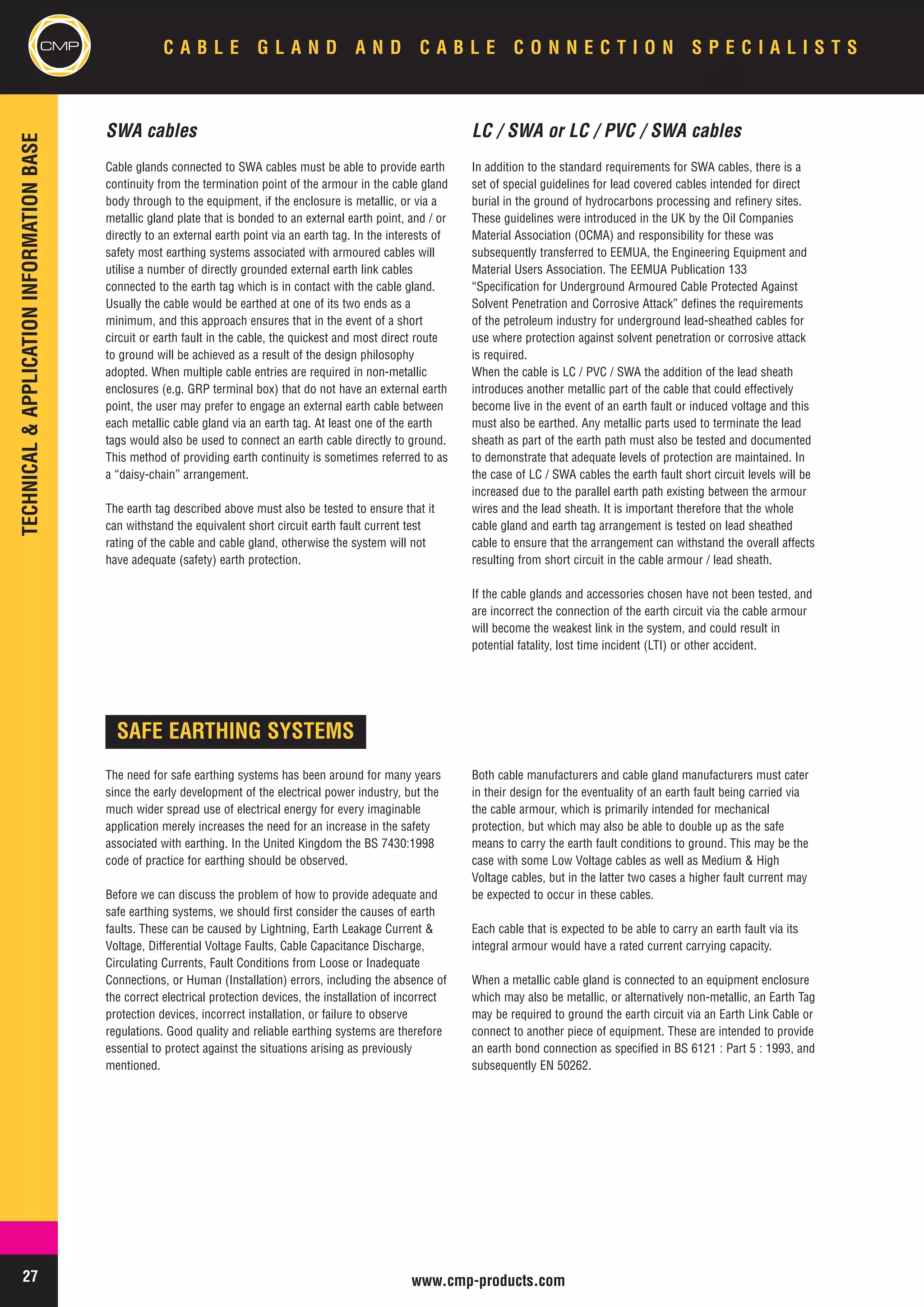 CMP Cable Glands - Hazardous Area Zones 1, 2, 21, 22 Flameproof (ATEX ...