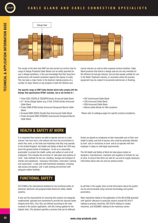 CMP Cable Glands - Hazardous Area Zones 1, 2, 21, 22 Flameproof (ATEX ...