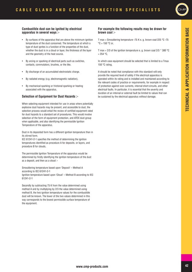CMP Cable Glands - Hazardous Area Zones 1, 2, 21, 22 Flameproof (ATEX ...