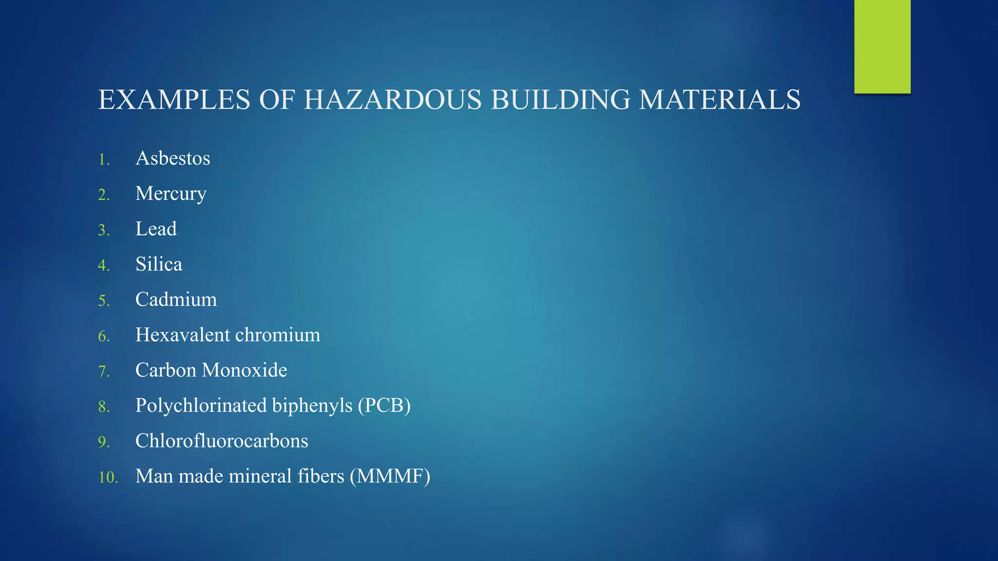 Hazardous building material 9000 | PPTX