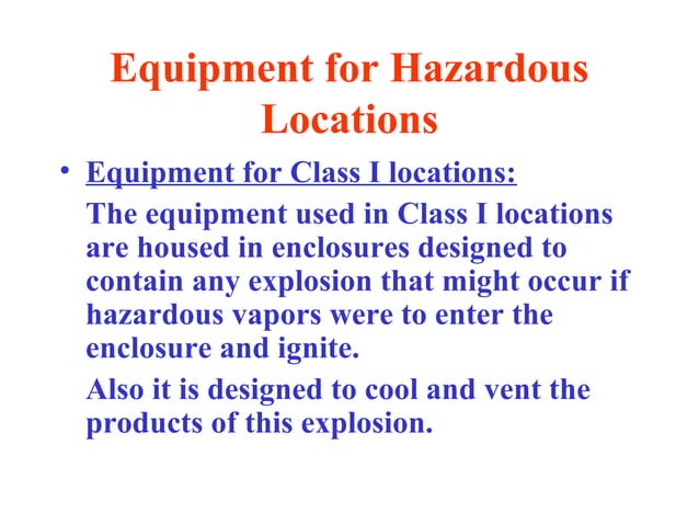 Hazardous classified locations | PPT