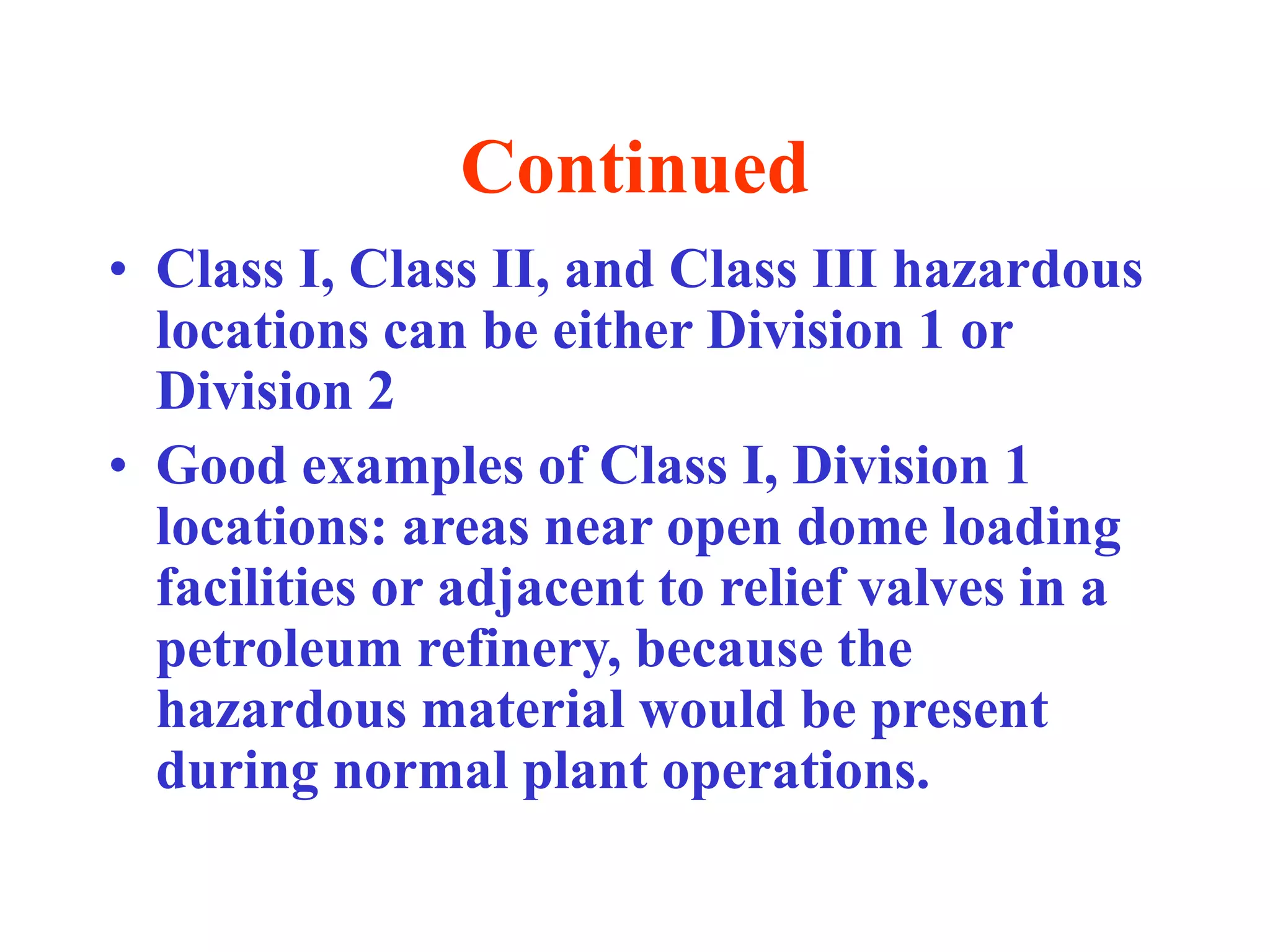 HAZARDOUS CLASSIFIED LOCATIONS.ppt