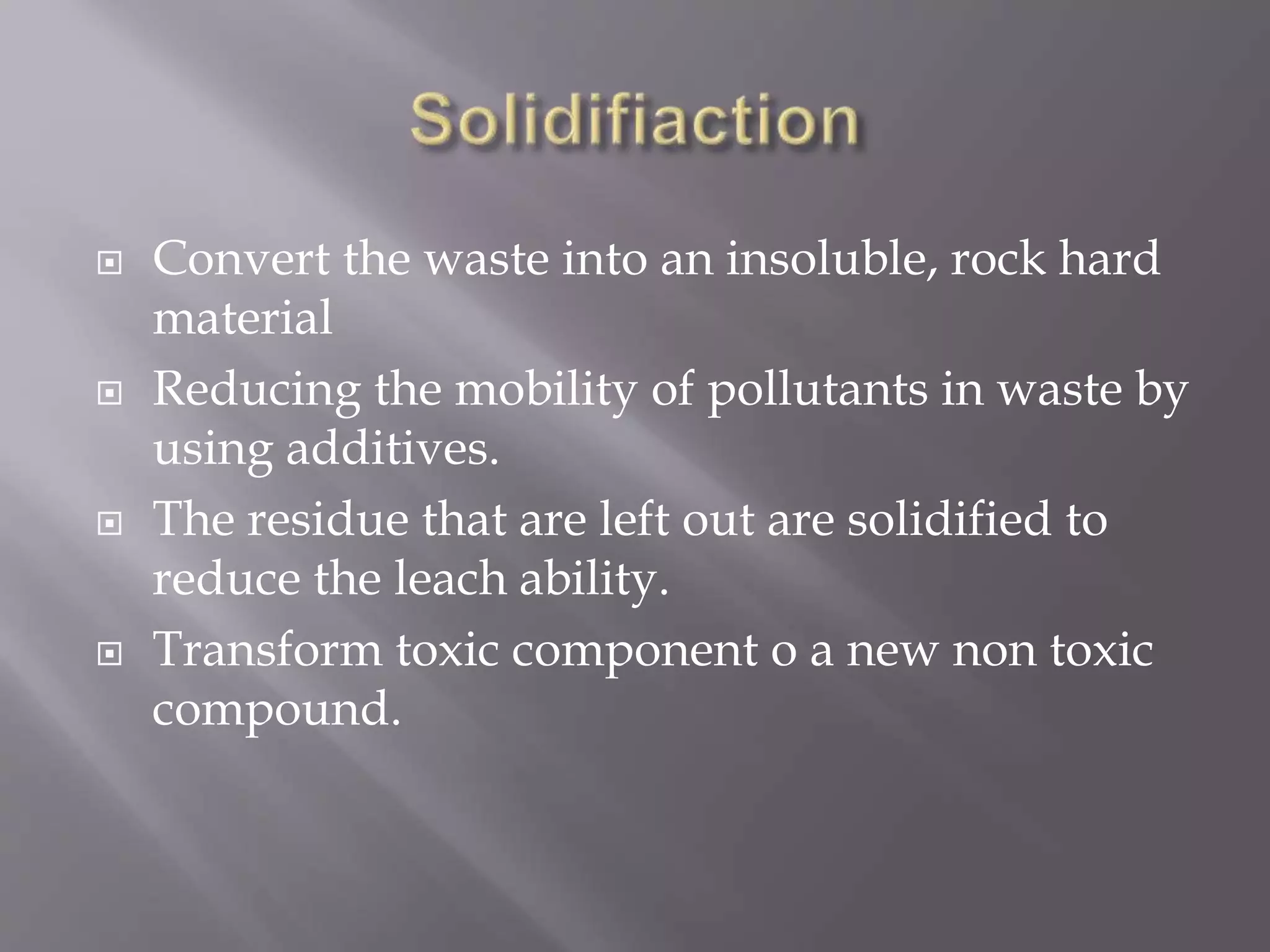 Hazardous industrial waste management technology | PPT