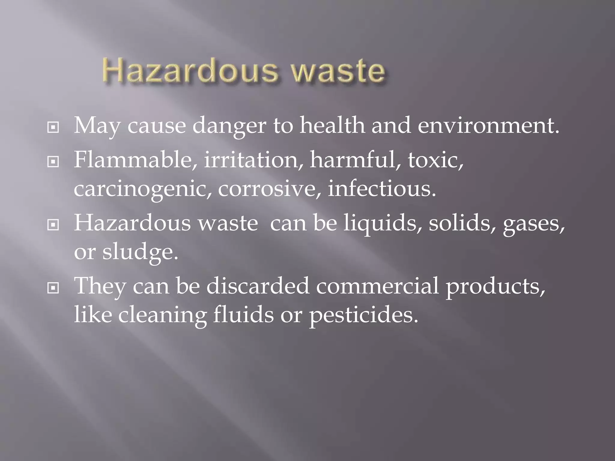 Hazardous industrial waste management technology | PPT