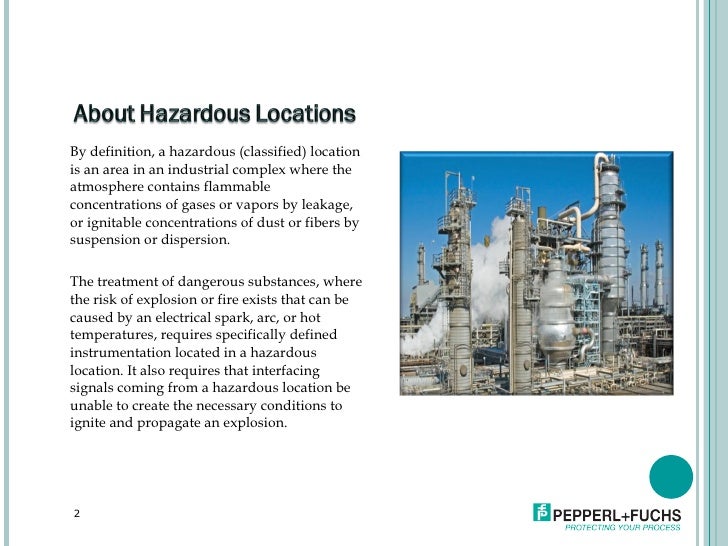 Methods of protection in hazardous locations: types of protection ...