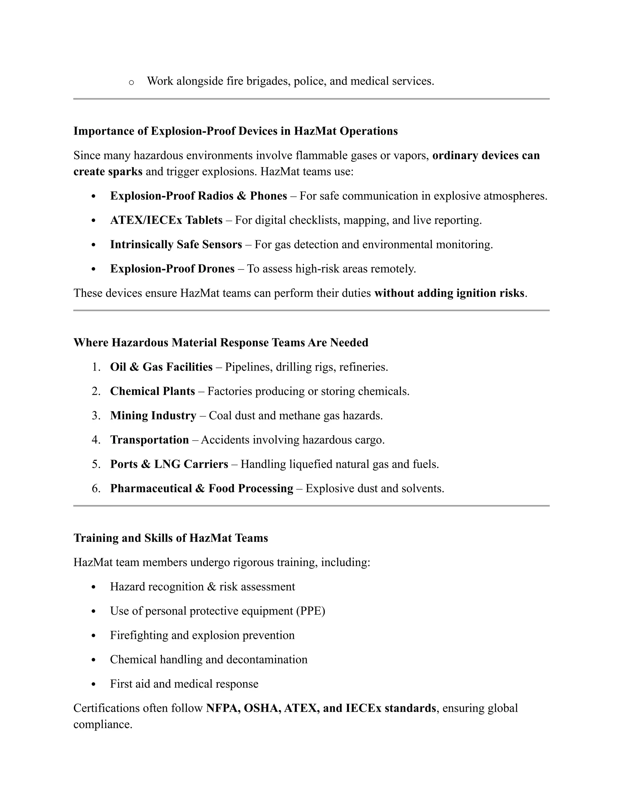 HAZARDOUS MATERIAL RESPONSE TEAMS: PROTECTING LIVES AND ENVIRONMENTS | DOCX