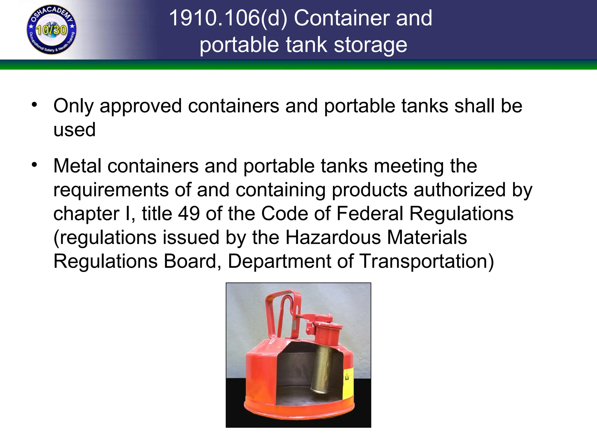 Hazardous Materials handling, storage and disposal | PPT