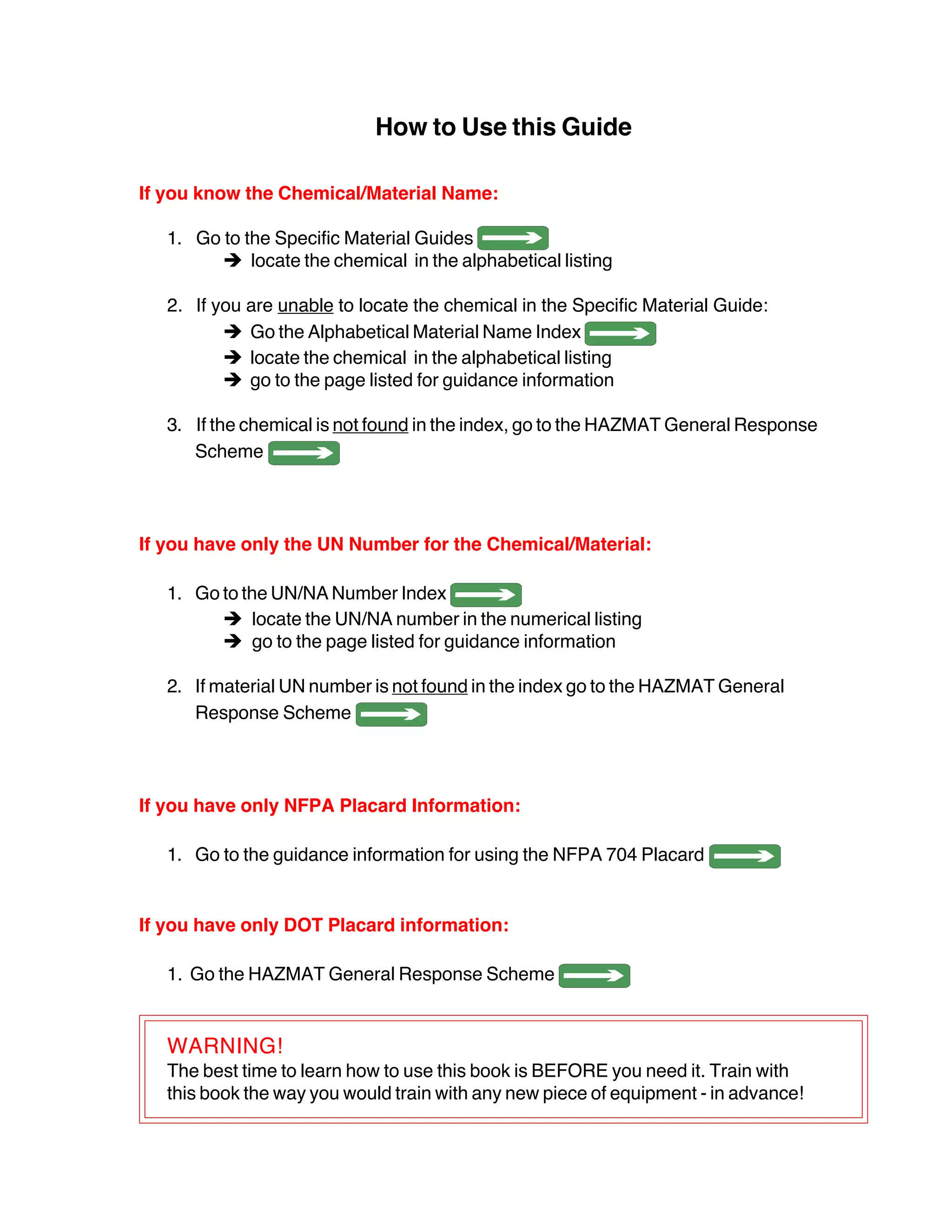 Hazardous materials guide | PDF
