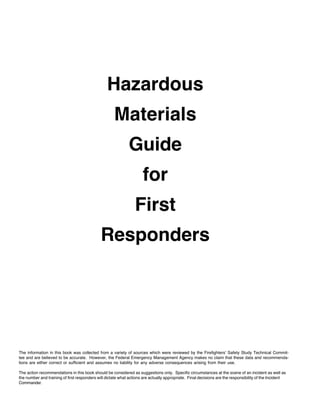 Hazardous materials guide | PDF