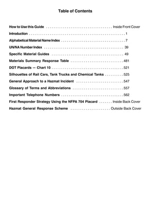 Hazardous materials guide | PDF