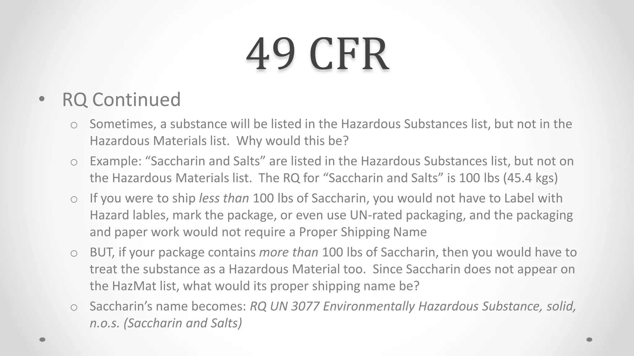 Hazardous Materials Certification Training Part 1 | PPTX