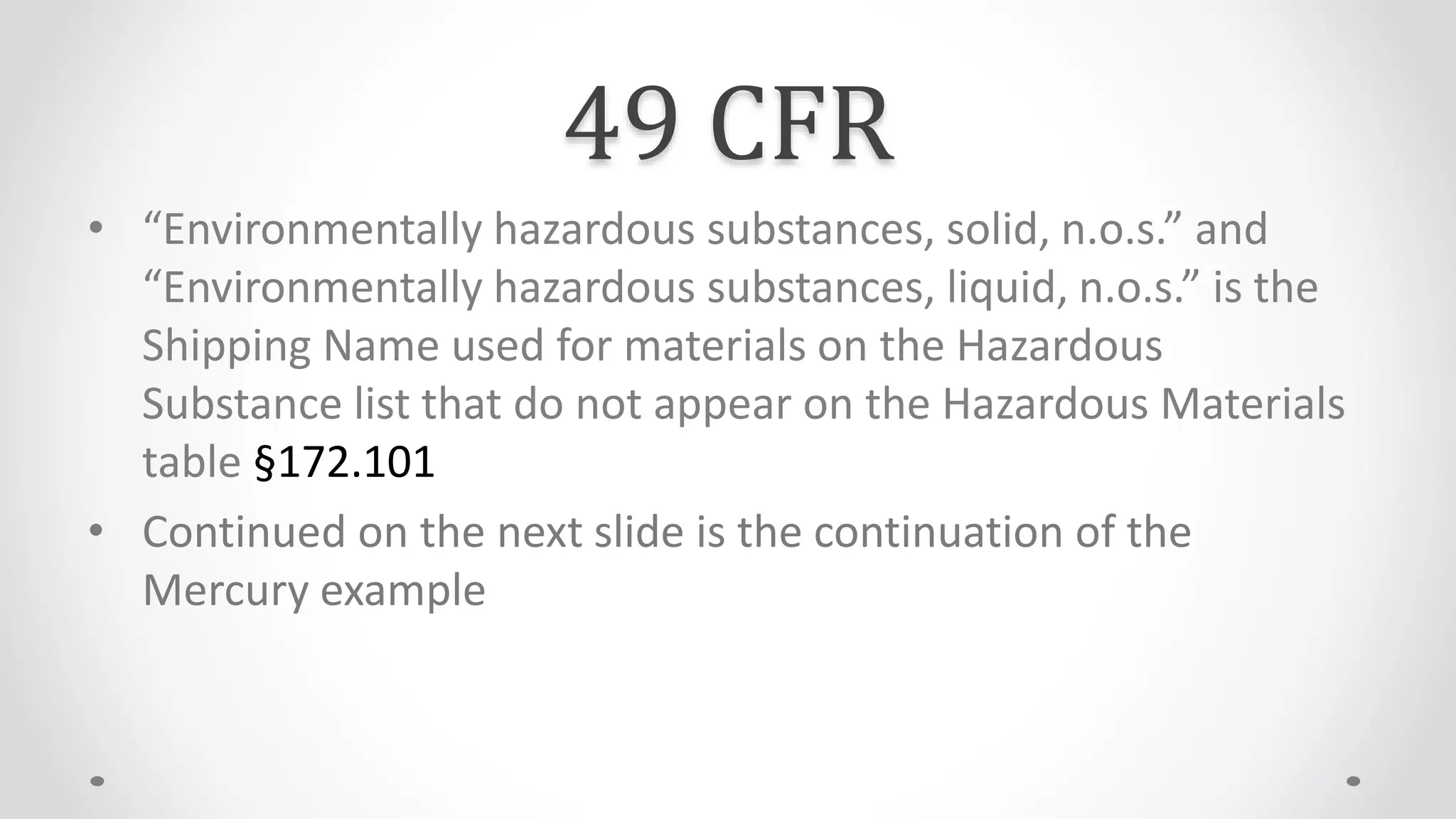 Hazardous Materials Certification Training Part 1 | PPTX