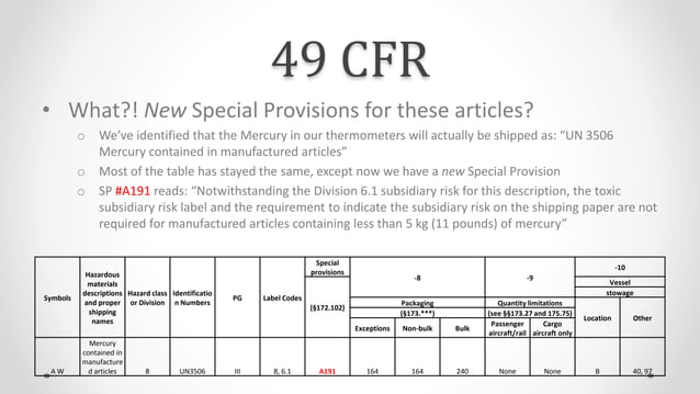 Hazardous Materials Certification Training Part 1 | PPT