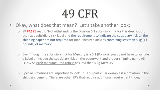 Hazardous Materials Certification Training Part 1 | PPT