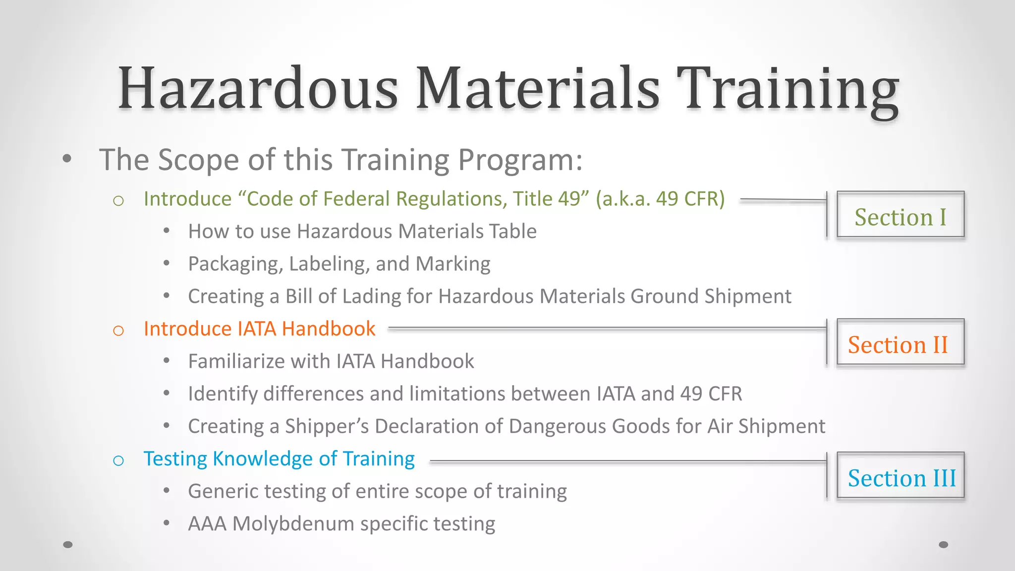 Hazardous Materials Certification Training Part 2 | PPTX