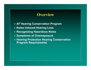 Hazardous noise training initial and annual | PDF