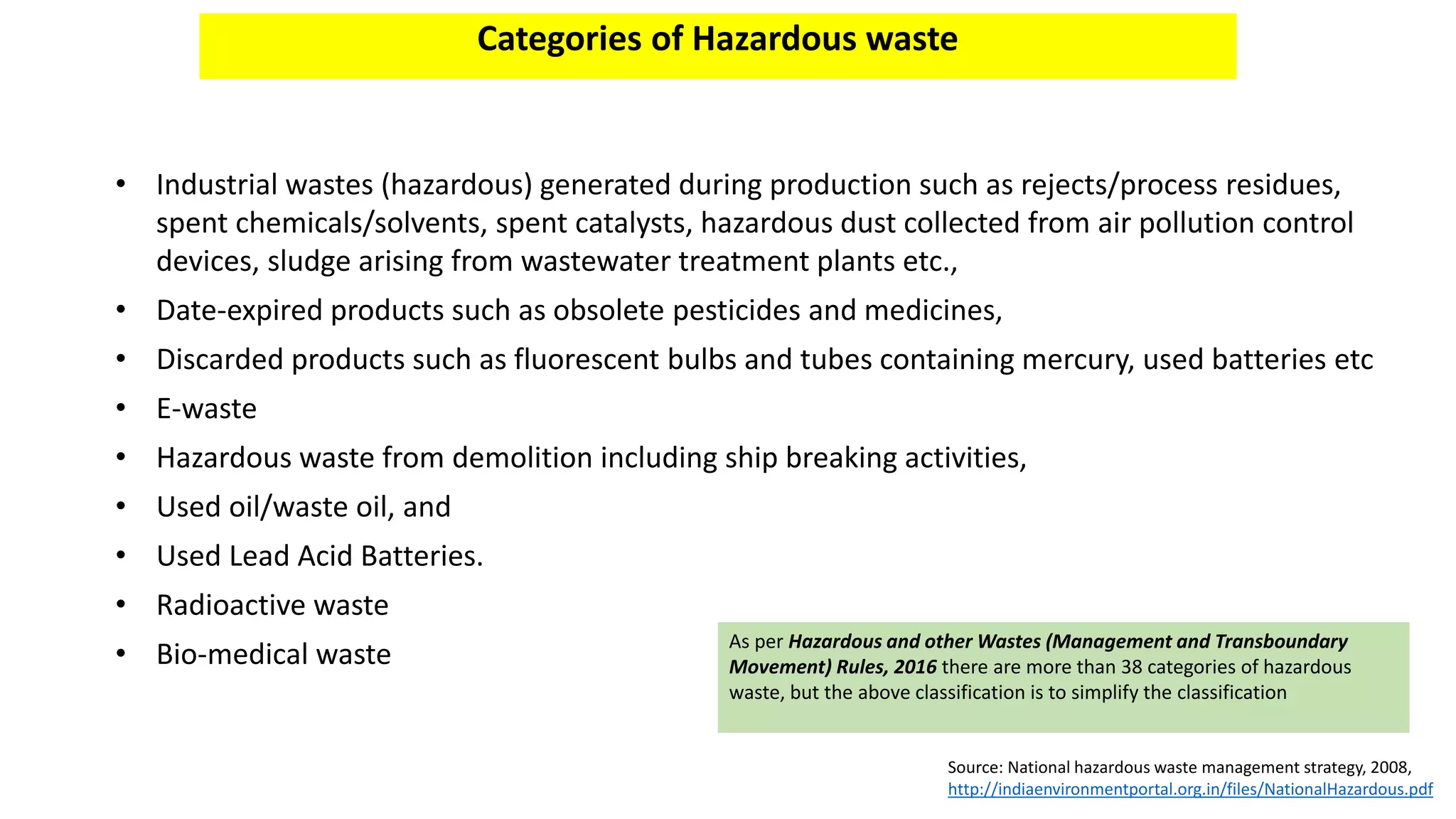 Hazardous waste management rules India | PPTX