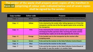 Hazardous waste management rules India | PPTX