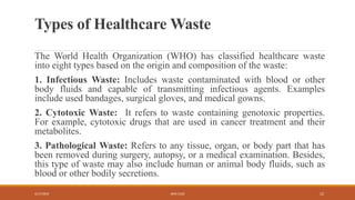MANAGEMENT OF HAZARDOUS WASTE IN INSTUTIONS | PPT
