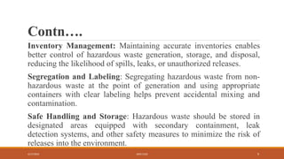 MANAGEMENT OF HAZARDOUS WASTE IN INSTUTIONS | PPT