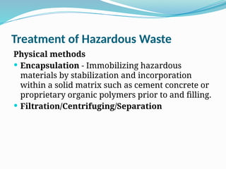 Hazardous Waste: Meaning, Types, and Management | PPTX