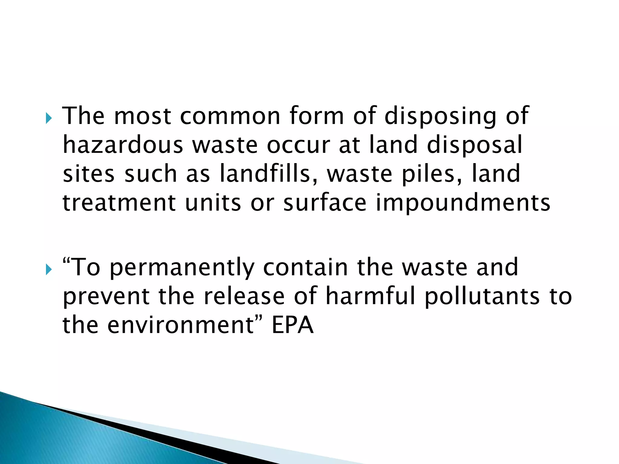 Hazardous waste disposal sites natscie | PPT