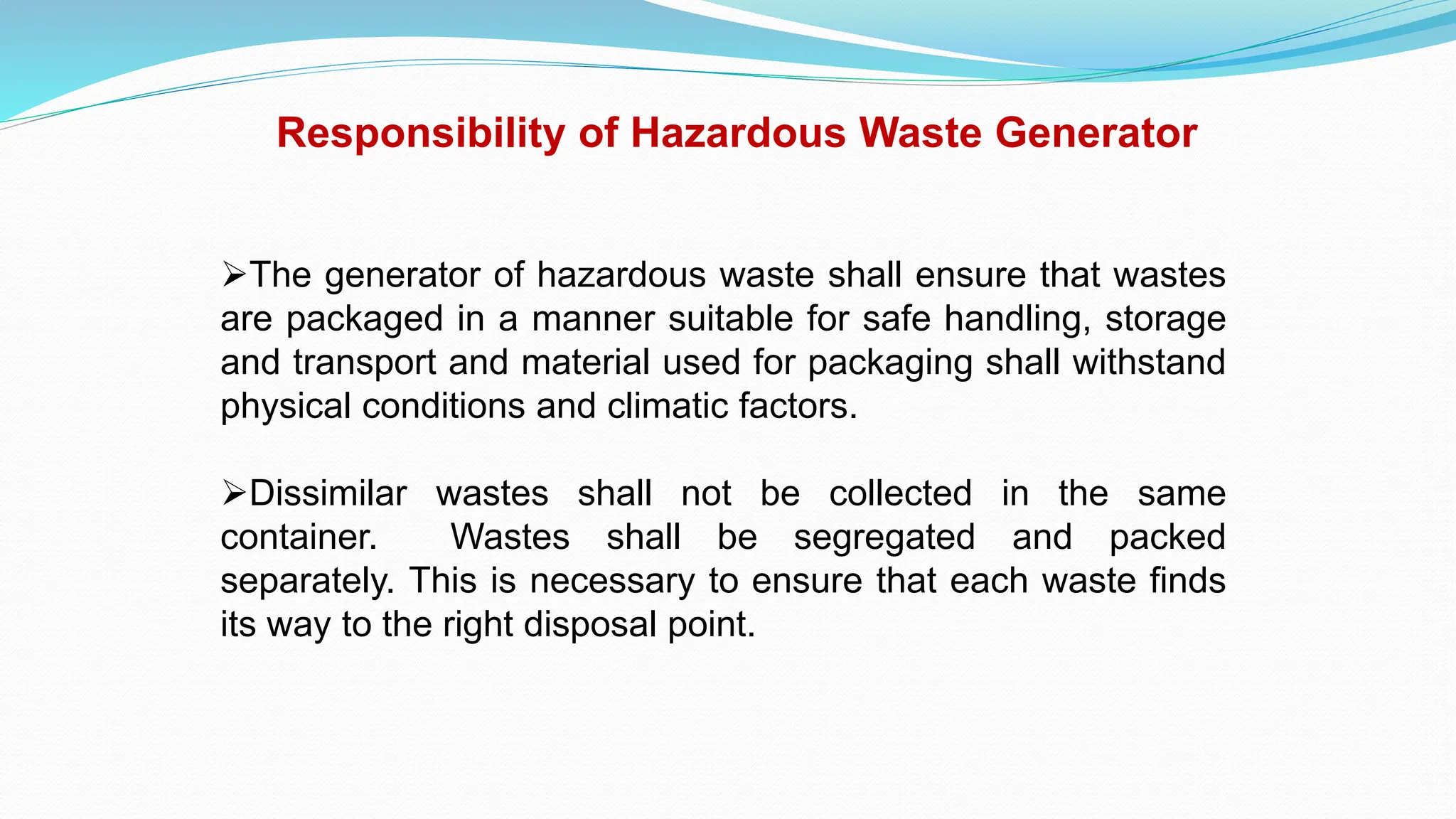 Hazardous waste handling procedure Standard Operating Procedure | PPTX