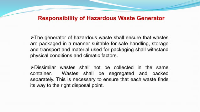 Hazardous waste handling procedure Standard Operating Procedure | PPTX
