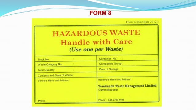 Hazardous waste handling procedure Standard Operating Procedure | PPTX