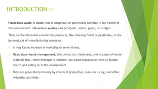 Hazardous waste management | PPTX