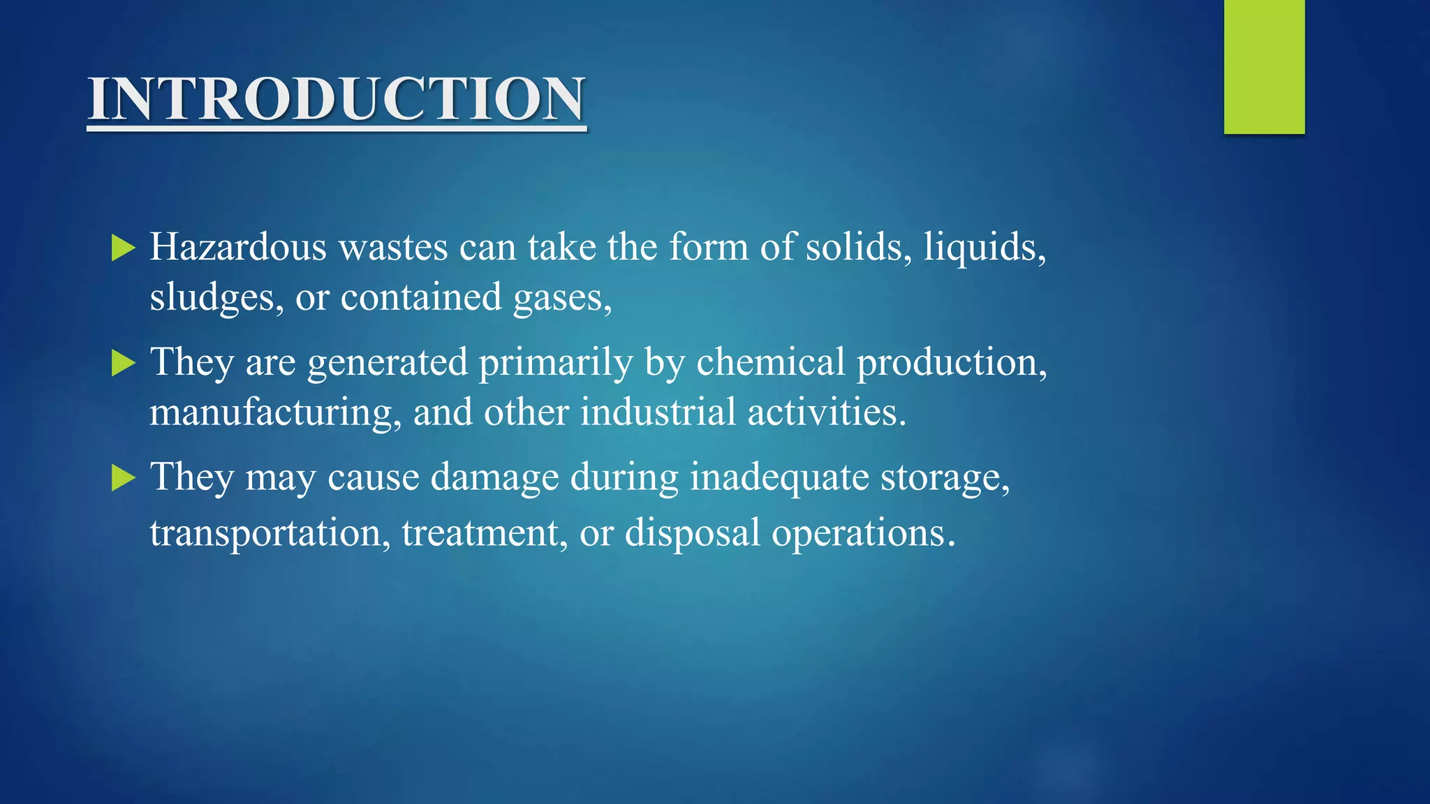 Hazardous waste management | PPTX