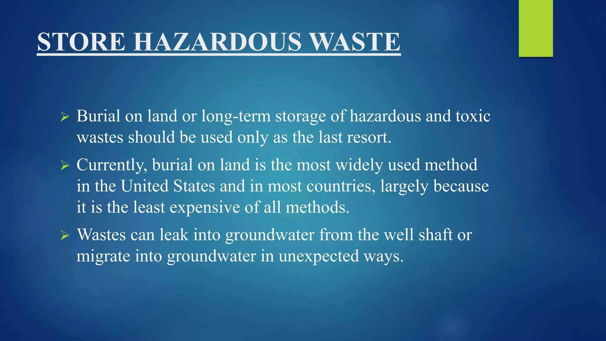 Hazardous waste management | PPTX
