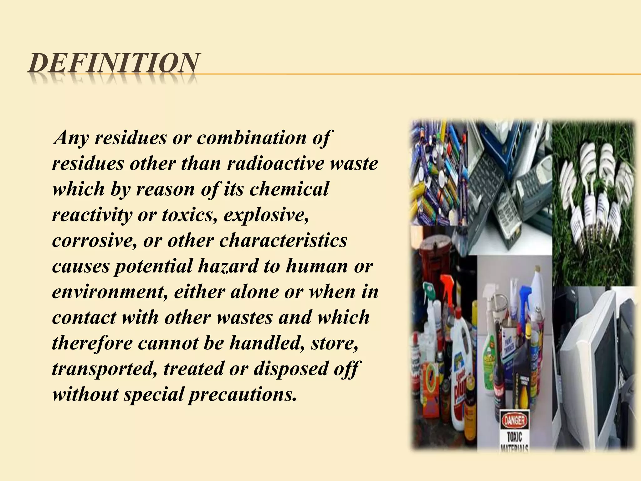 Hazardous waste management in india | PPTX