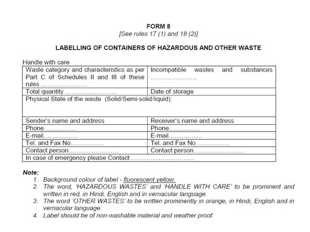 Hazardous waste management in industires. | PPT