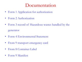 Hazardous waste management in industires. | PPTX