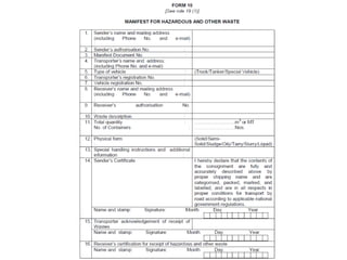 Hazardous waste management in industires. | PPTX