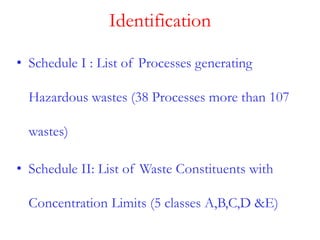 Hazardous waste management in industires. | PPTX