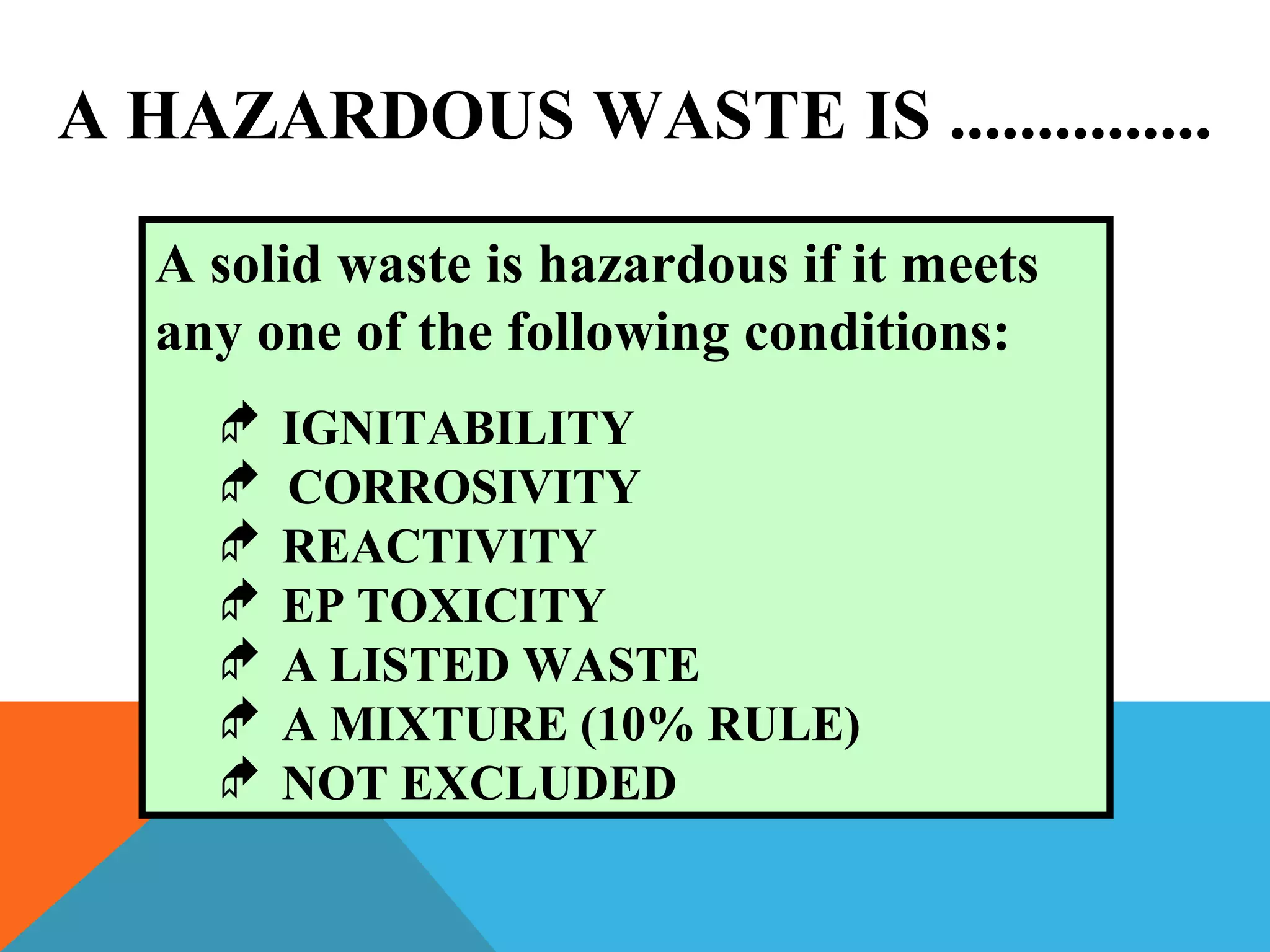 Hazardous Waste Operations and Emergency Response | PPT