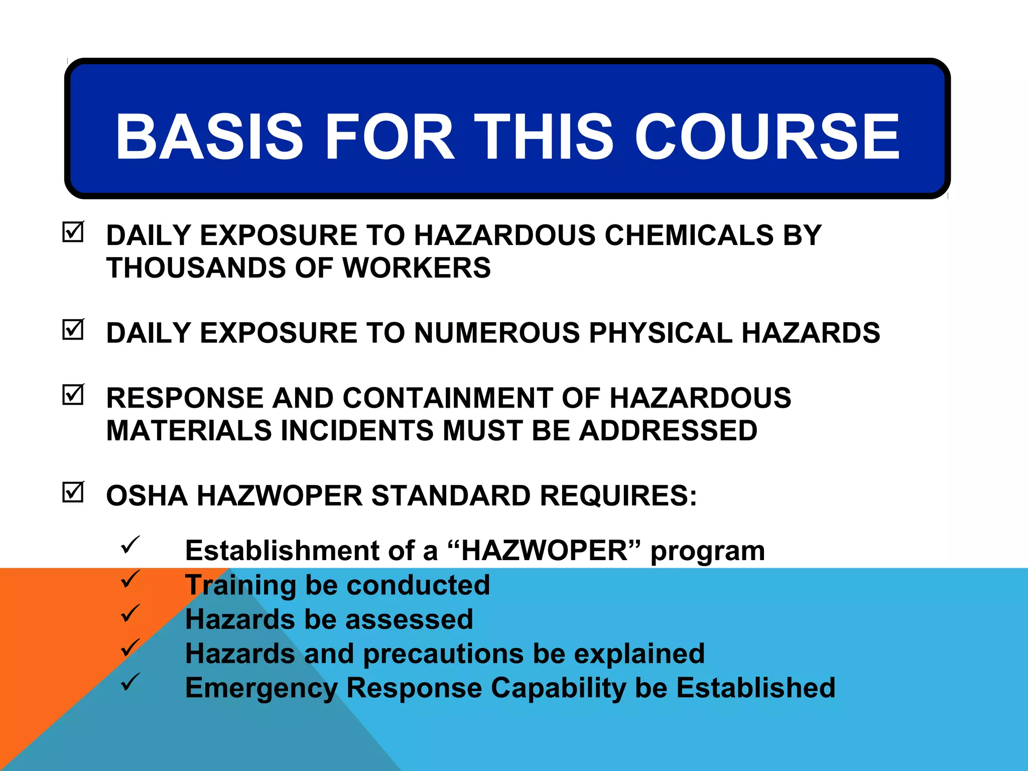 Hazardous Waste Operations and Emergency Response | PPT