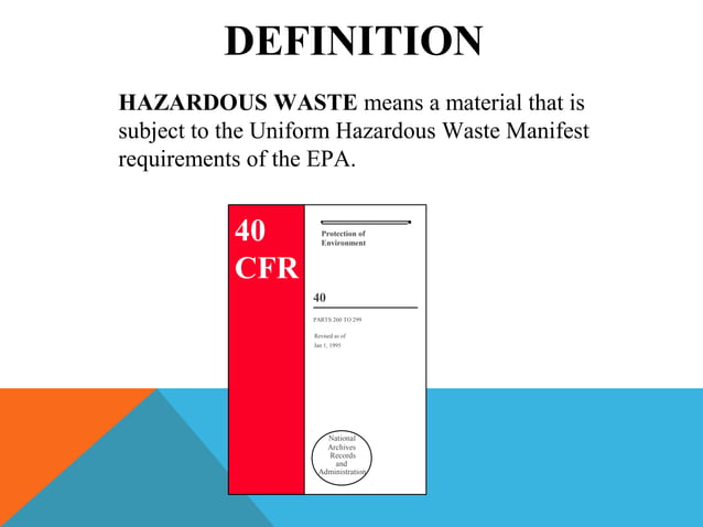 Hazardous Waste Operations and Emergency Response | PPT