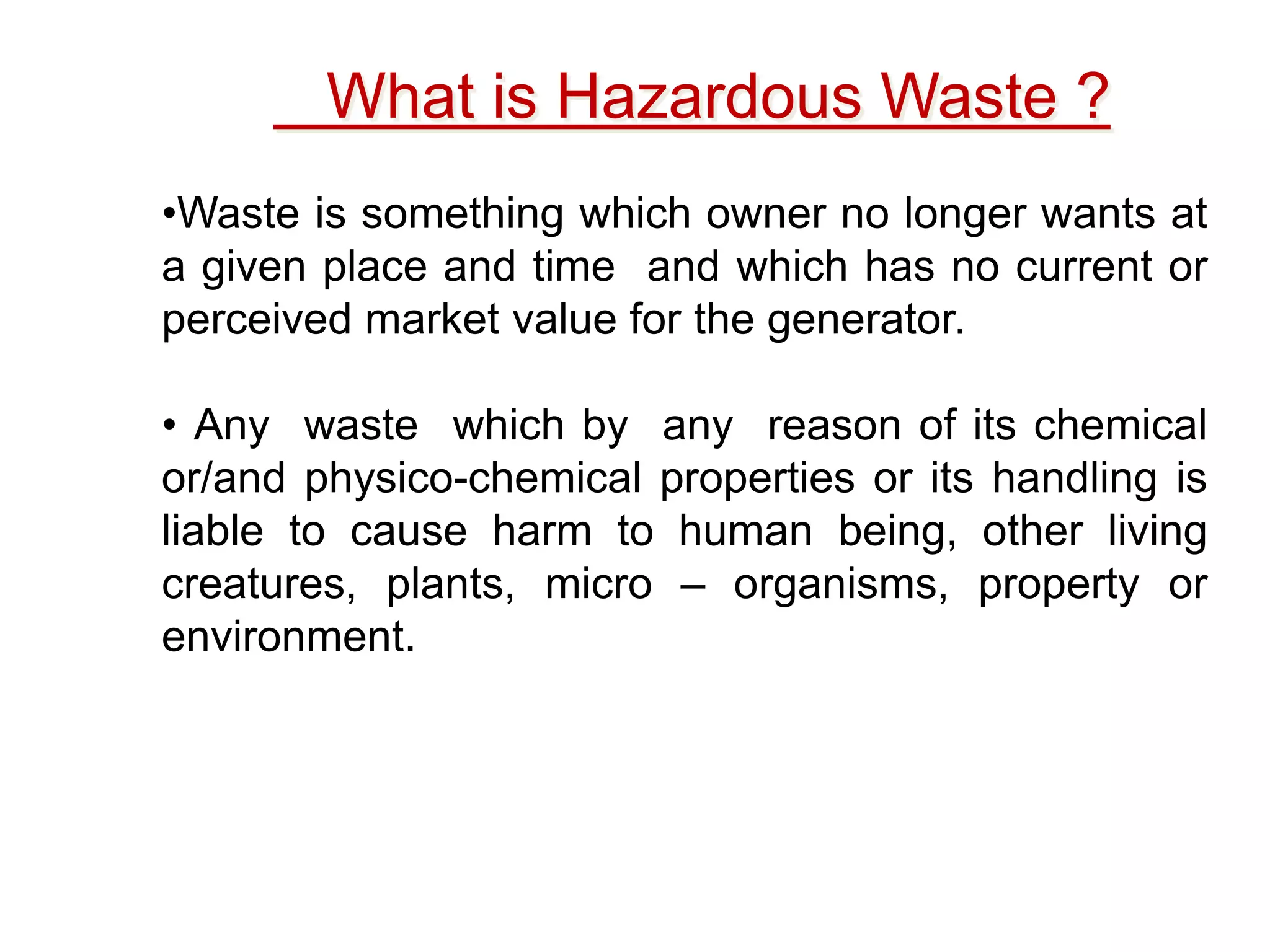 Hazardous waste | PPTX